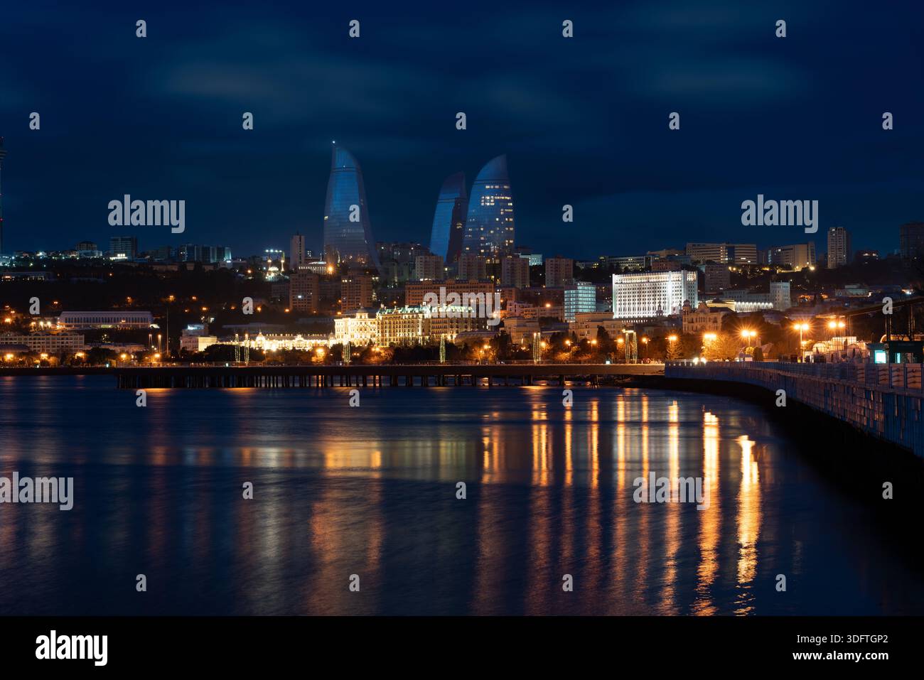 Flame towers @night hi-res stock photography and images - Alamy