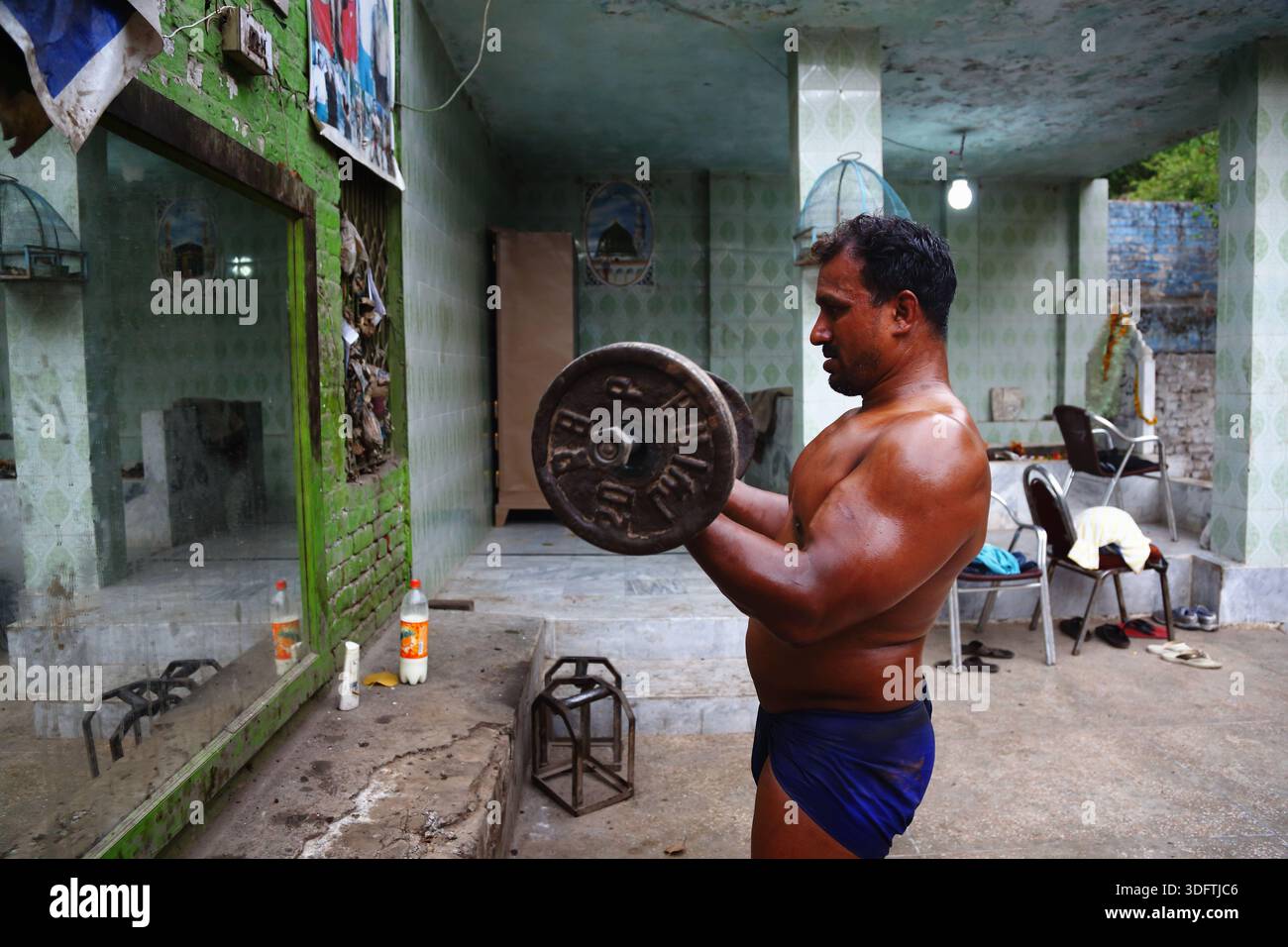 Lahore, Pakistan - 24 December 2025: View of a strongman with ...