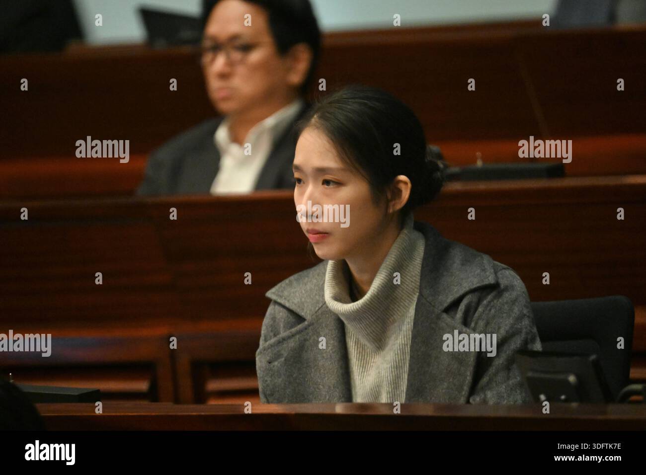 A genial view showing Vivian Kong Man-wai sitting at the chambers at ...