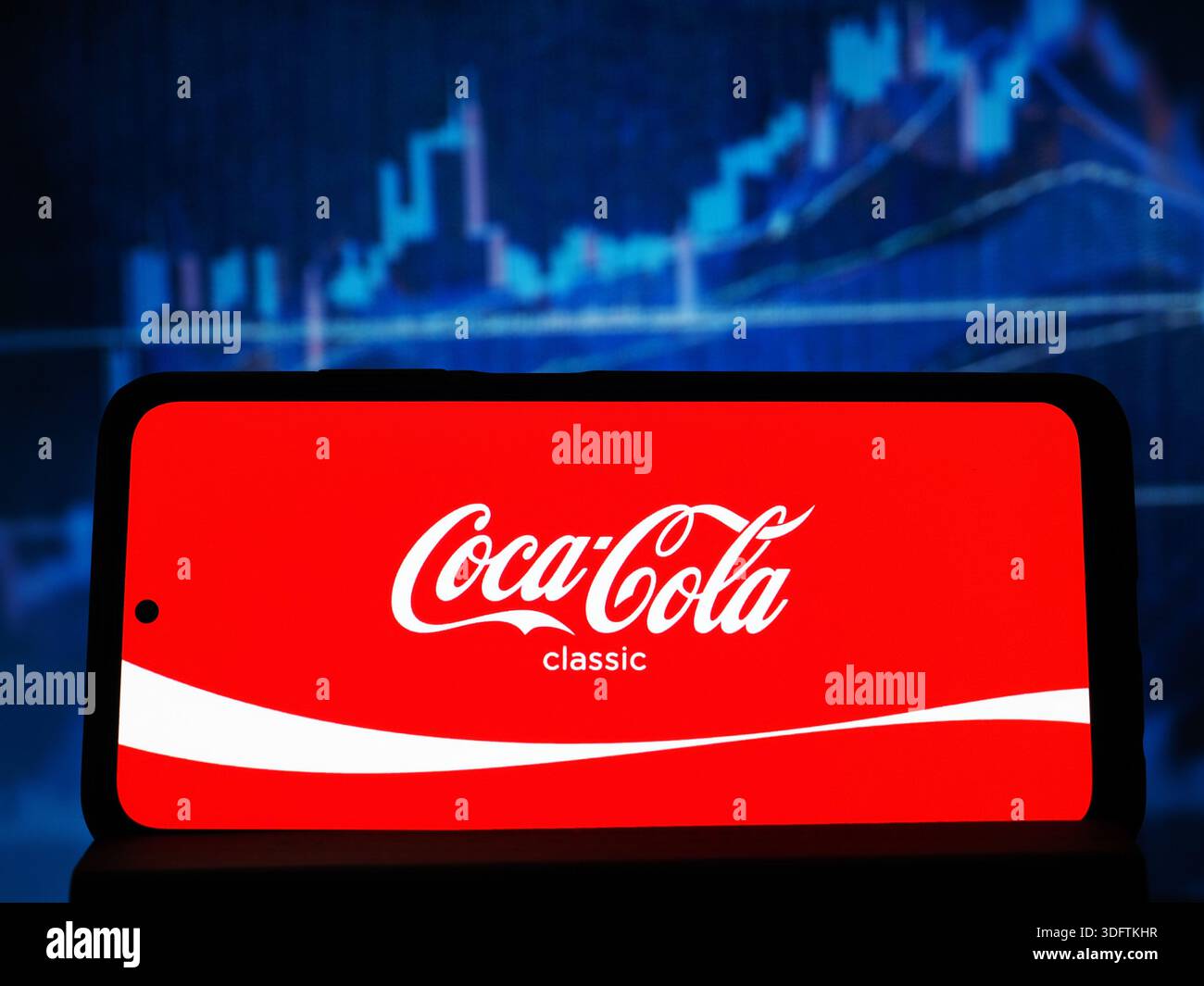 In this photo illustration, The Coca-Cola Company logo seen displayed ...