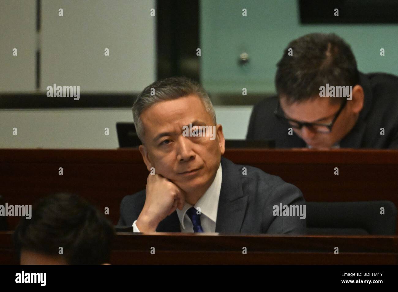 A genial view showing Perry Yiu Pak-leung sitting at the chambers at ...
