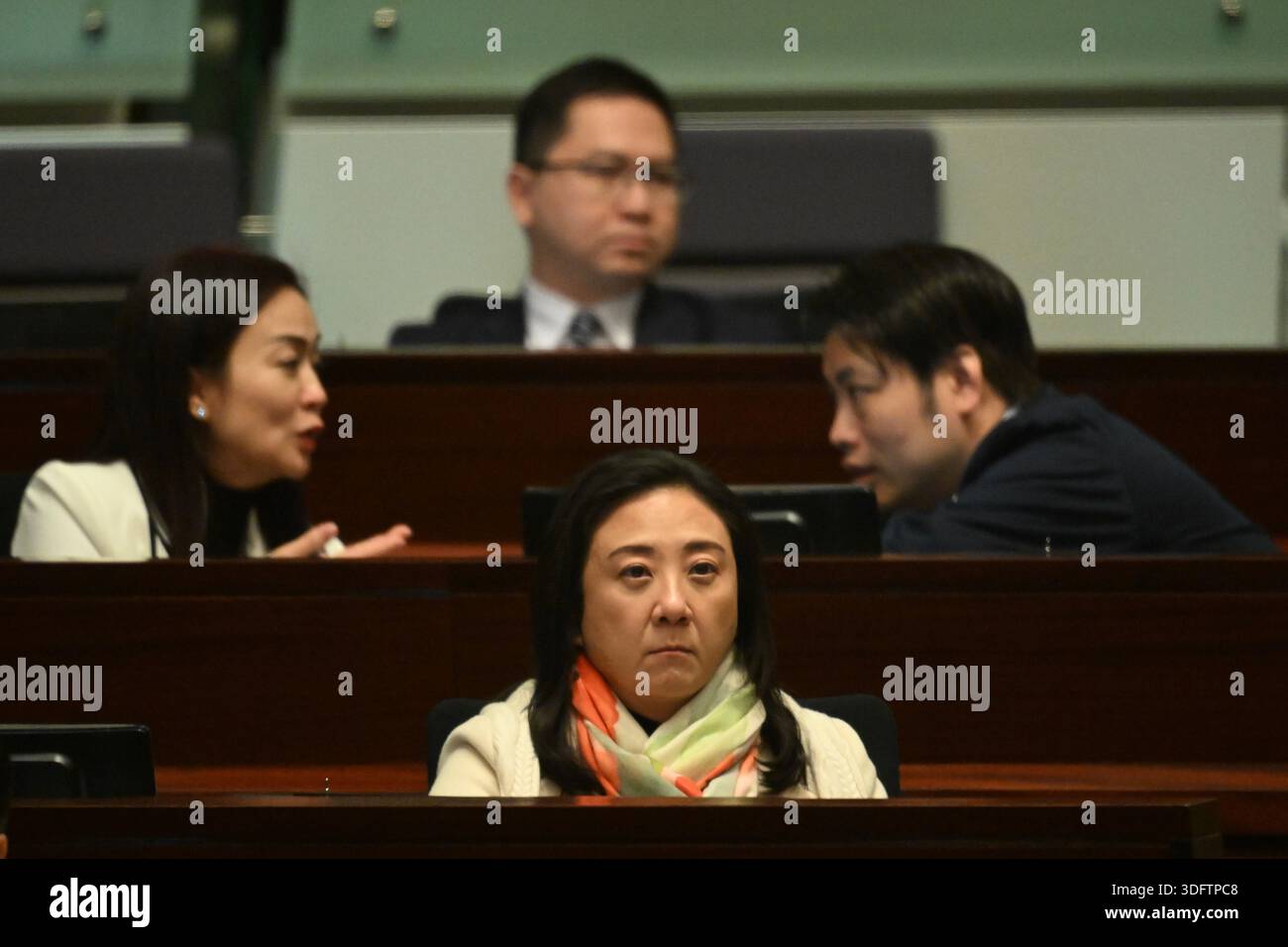 A genial view showing Elizabeth Quat sitting at the chambers at the ...