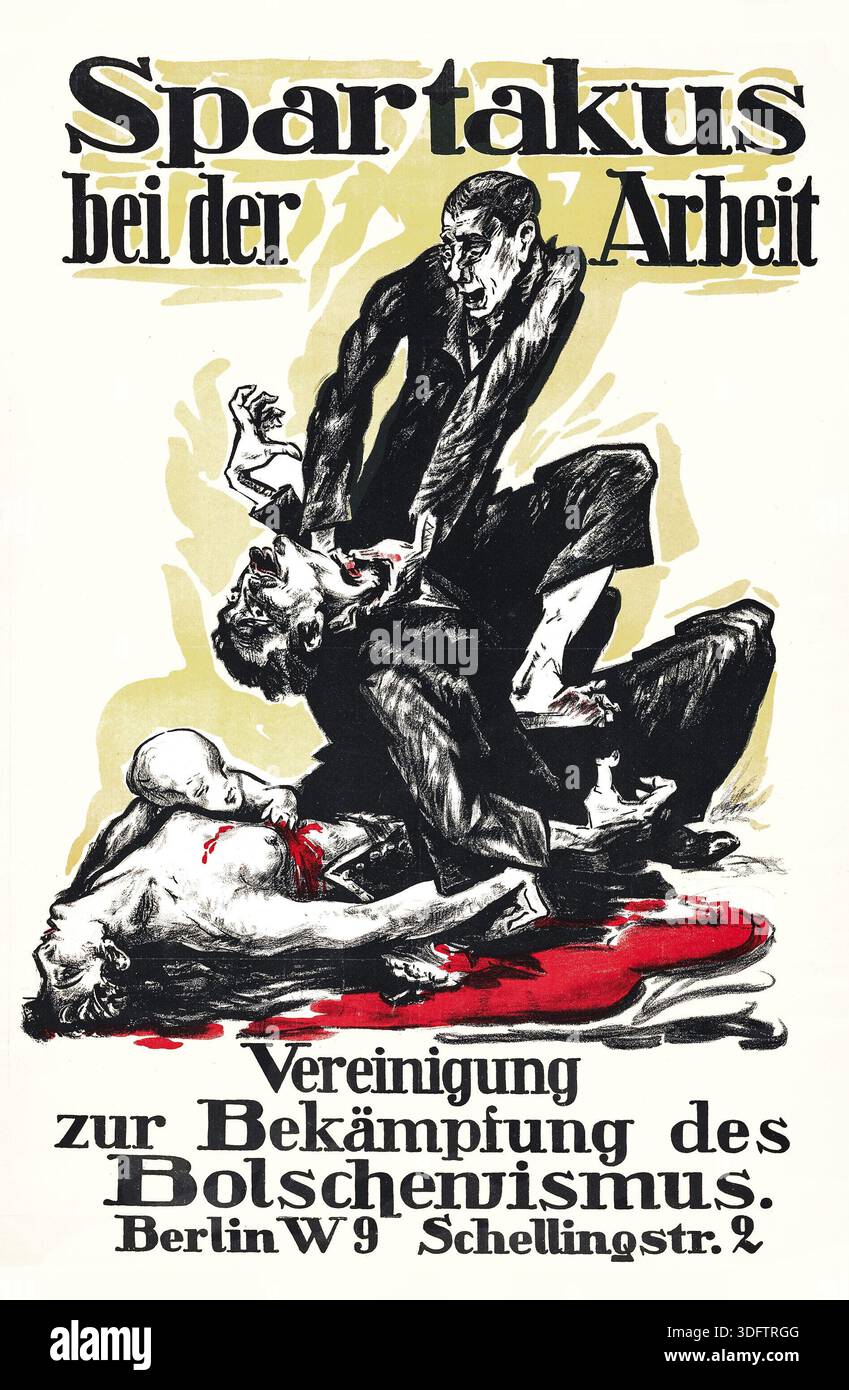 This 1919 anti-Bolshevik poster by artist Alexander von Salzmann (often ...