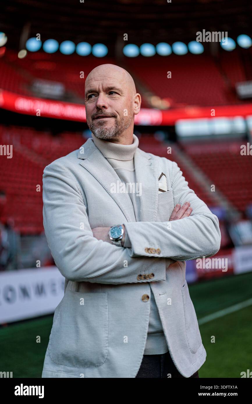 Erik ten Hag during the presentation of the new technical director of ...