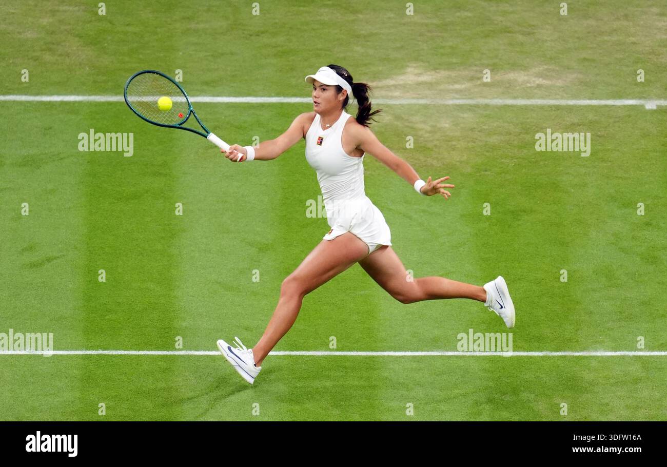 File photo dated 04-07-2025 of Emma Raducanu, who claimed her first ...