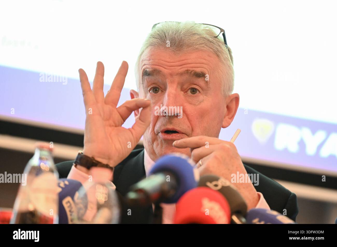 Ryanair CEO Michael O'Leary pictured during a press conference of Irish ...