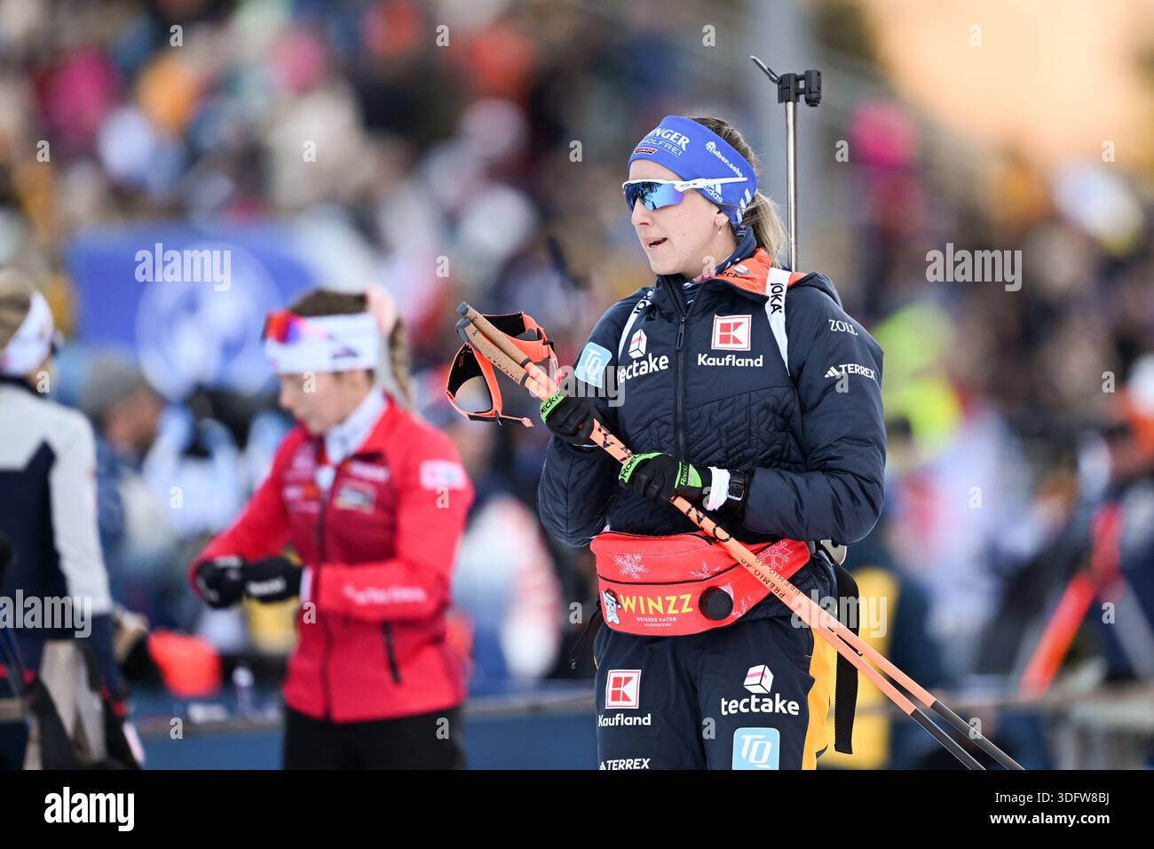 14 January 2026, Bavaria, Ruhpolding: Biathlon: World Cup, relay 4 x 6 ...