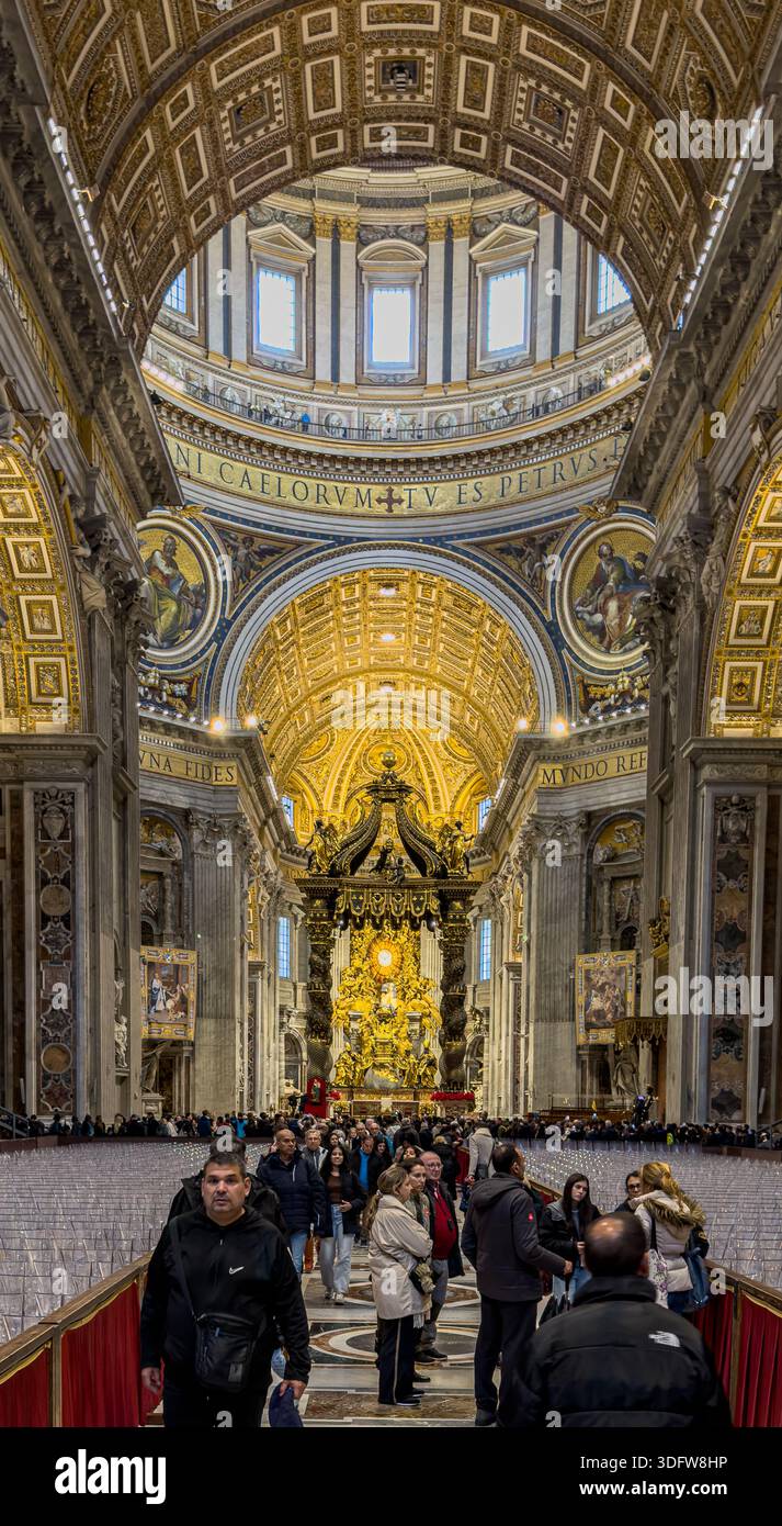 Detailed view of the ornate golden ceiling with intricate Renaissance ...