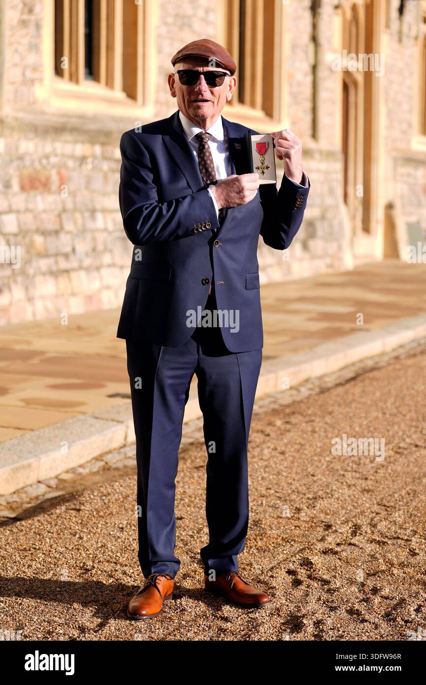 Frank Rothwell after being made an Officer of the Order of the British ...