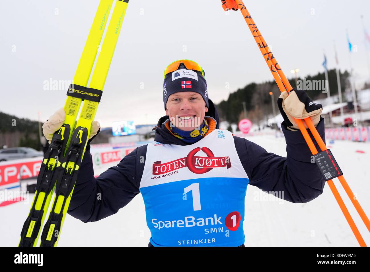 Steinkjer, Norway 20260114. Lars Heggen wins ahead of Ansgar Evensen ...