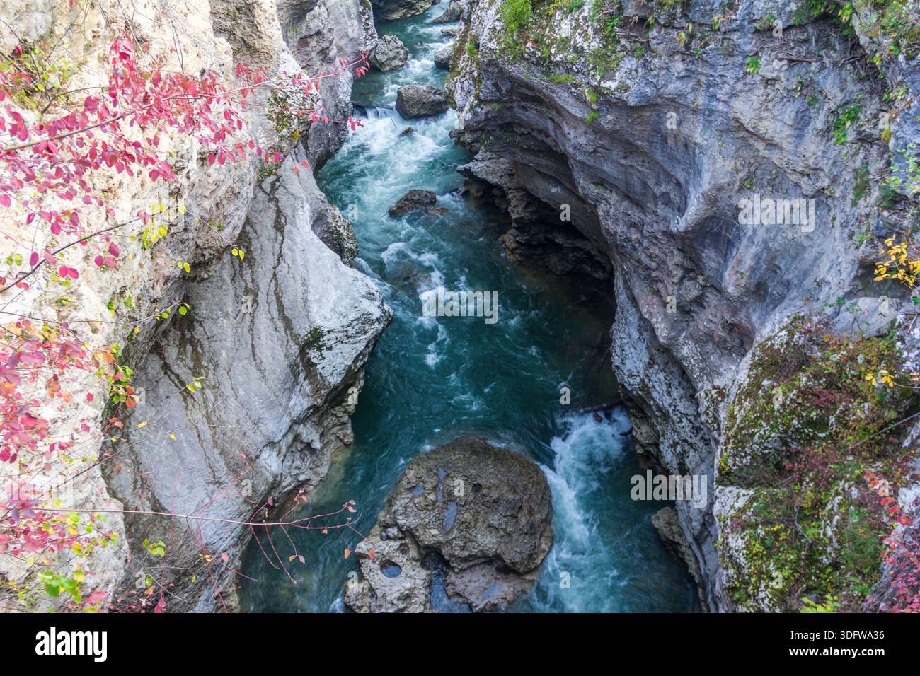 Aerial through majestic gorge rapids hi-res stock photography and ...