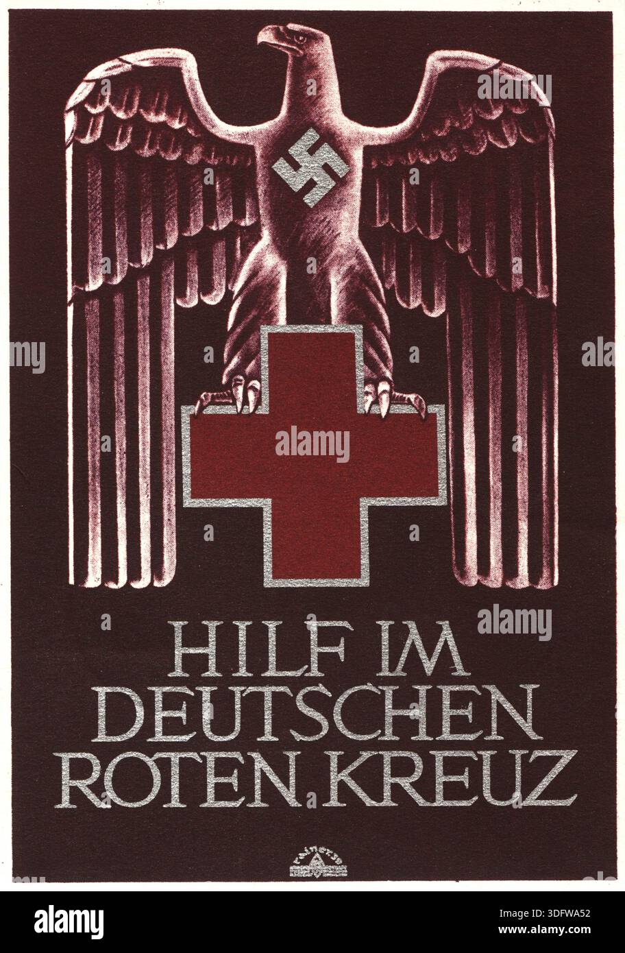 This compelling 1930s German propaganda poster, titled "Hilf im ...