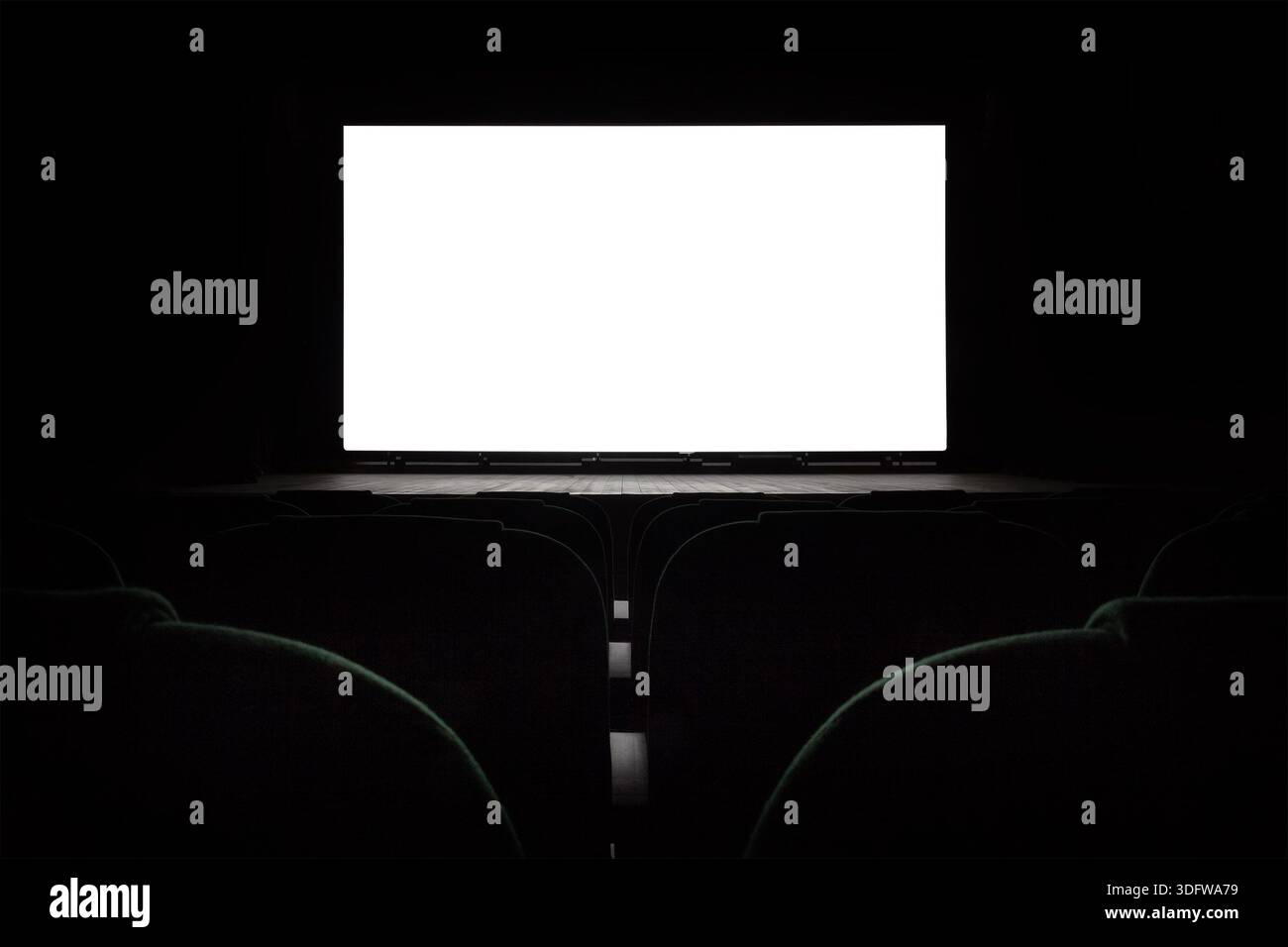 A mock-up showing a bright white screen glowing in the center empty ...