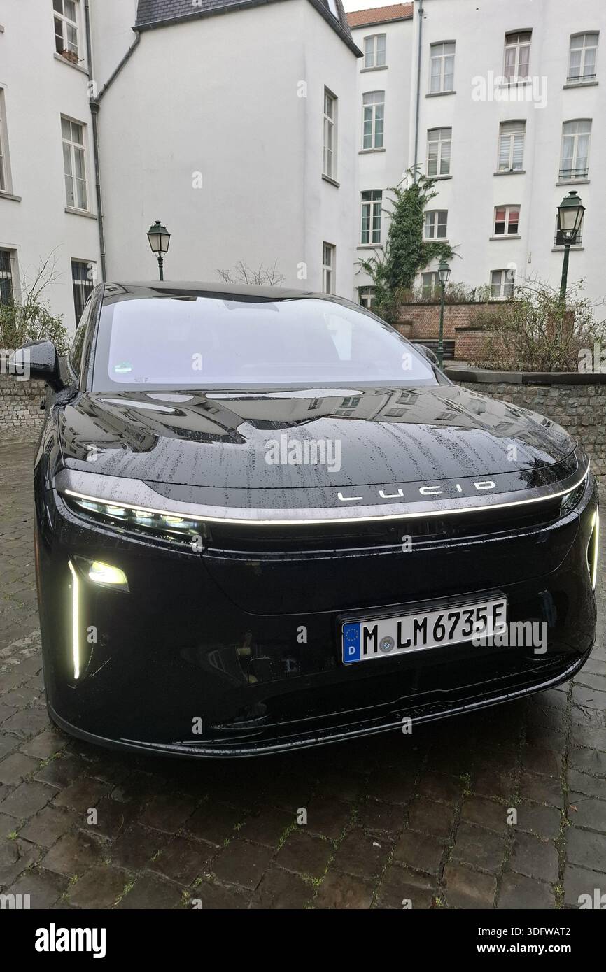 A demonstration of a Lucid e-car is held on Wednesday 14 January 2026 ...