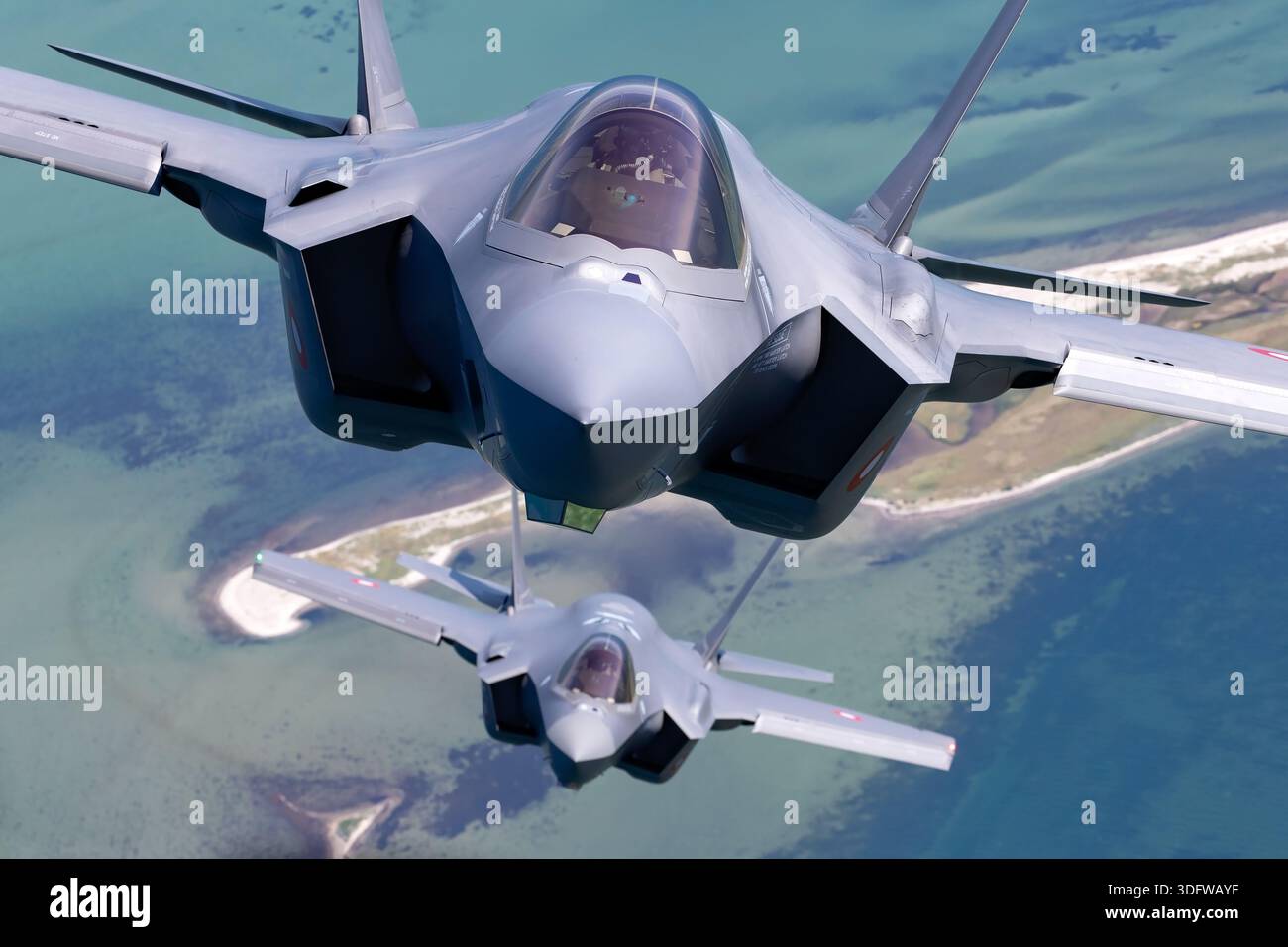A Royal Danish Air Force F-35A Lightning II in formation at Danish ...