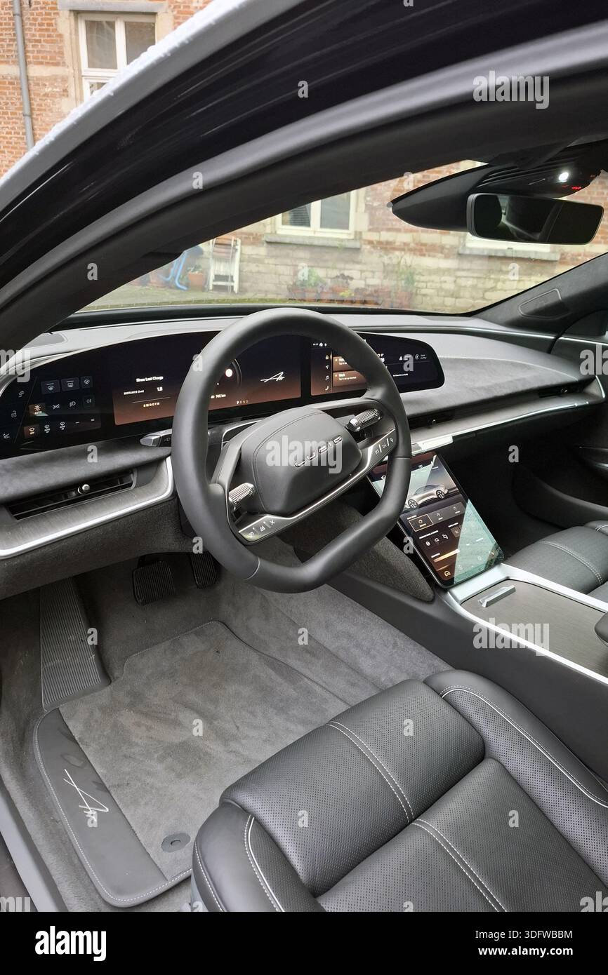 A demonstration of a Lucid e-car is held on Wednesday 14 January 2026 ...