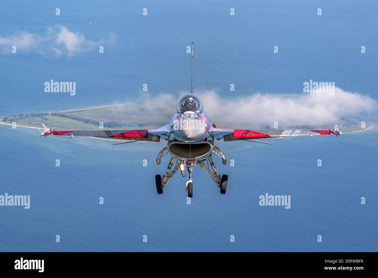 A close air-to-air photograph captures Royal Danish Air Force F-16AM ...