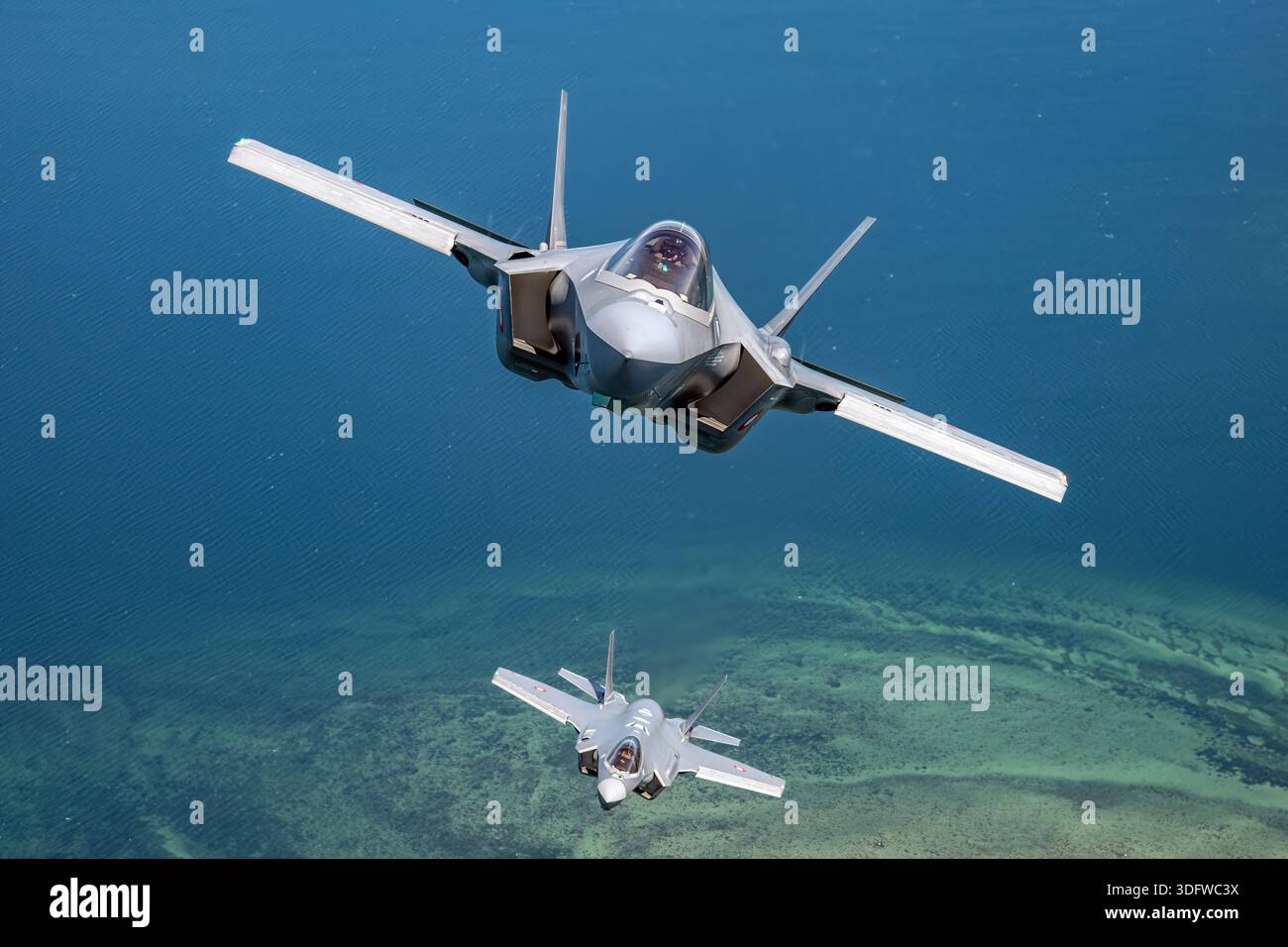 Close-up air-to-air image of a Royal Danish Air Force Lockheed Martin F ...