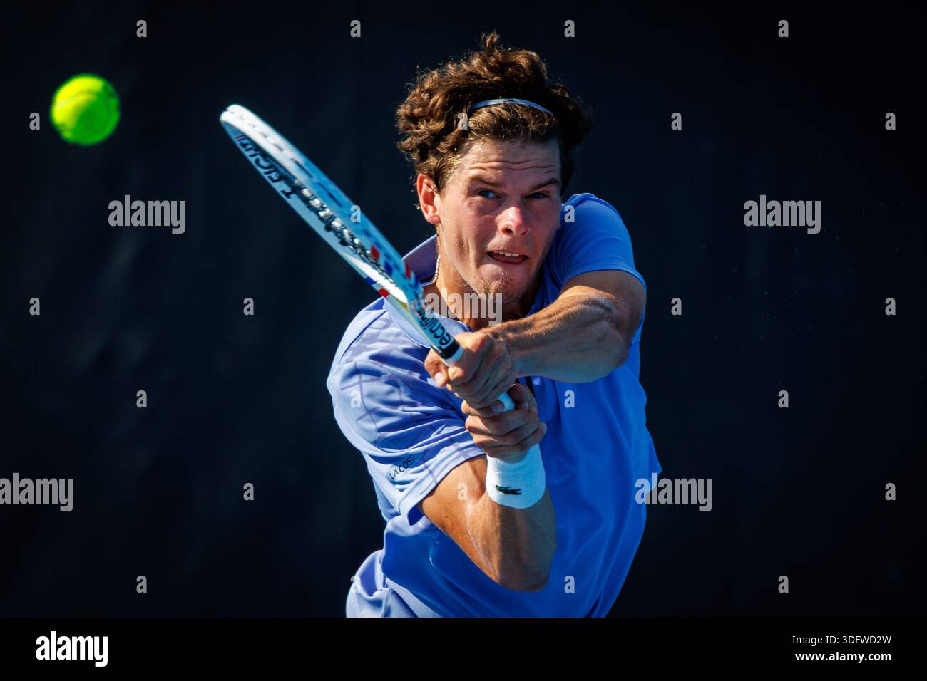 Belgium’s Alexander Blockx during a second round qualifying match ...