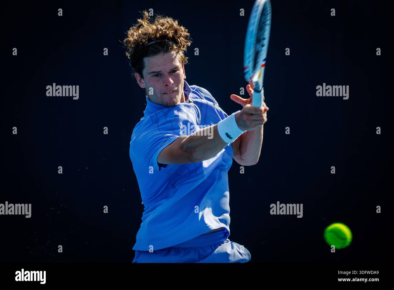 Belgium’s Alexander Blockx during a second round qualifying match ...
