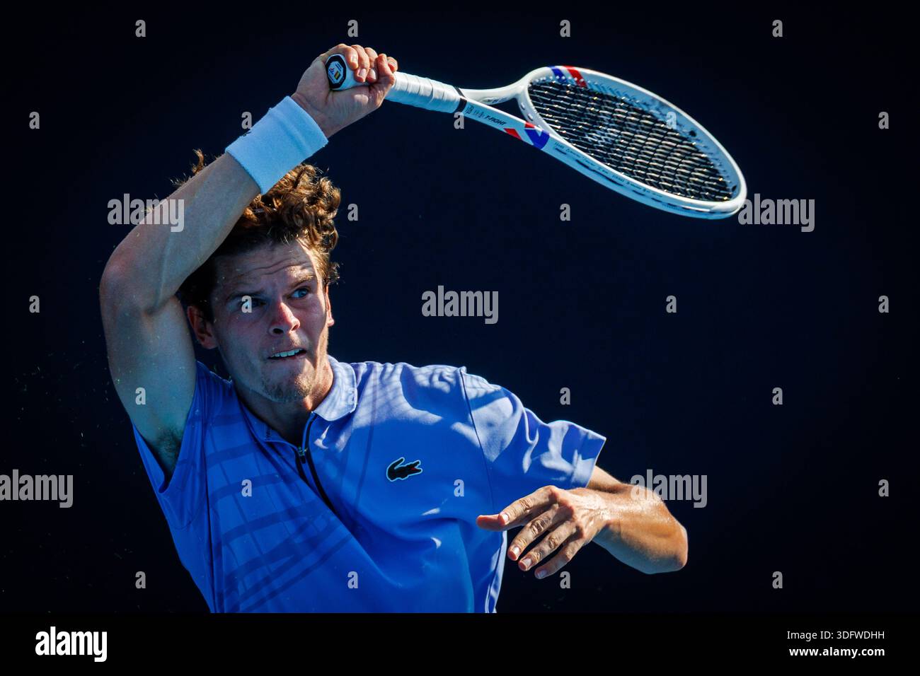 Belgium’s Alexander Blockx during a second round qualifying match ...