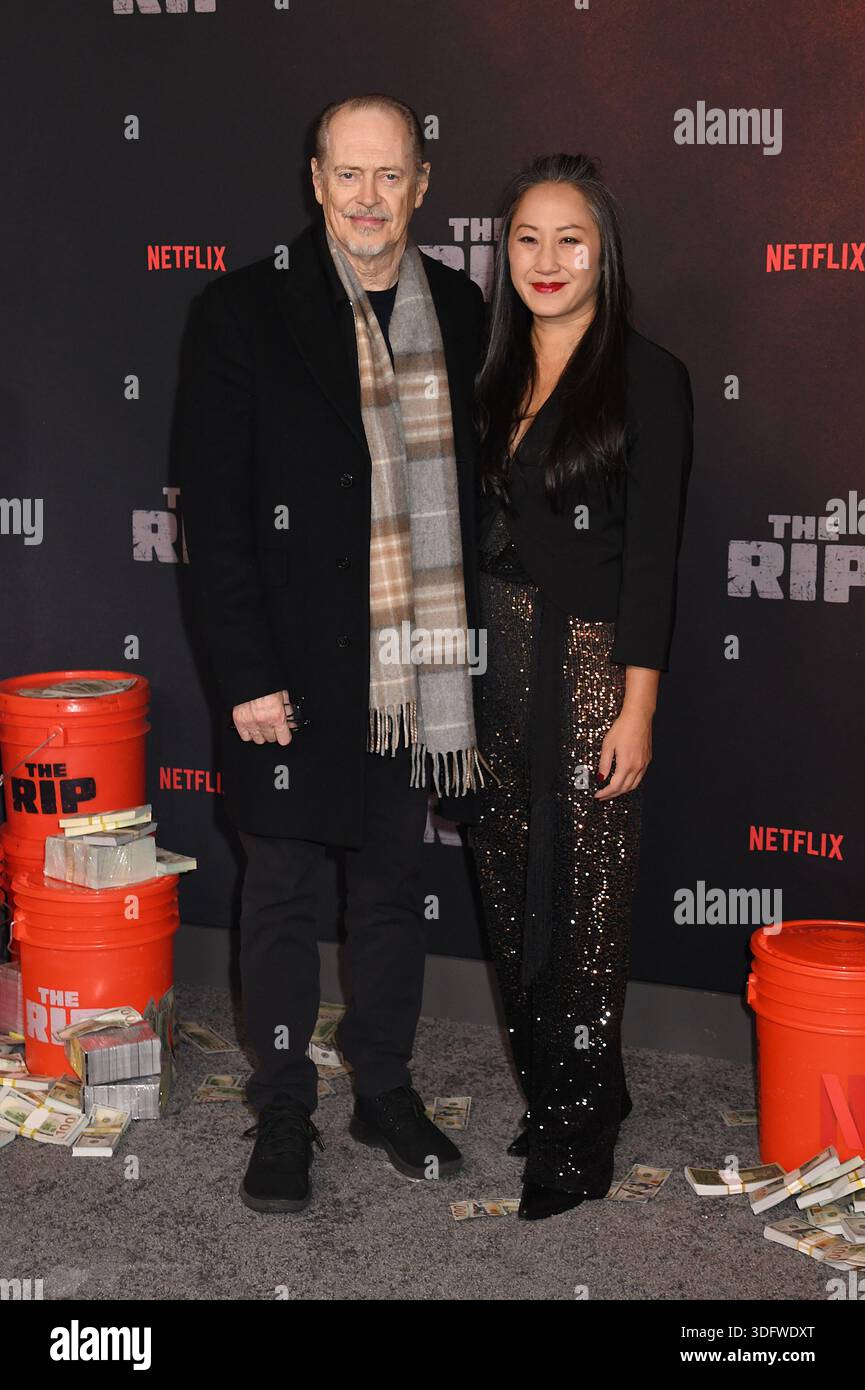 NEW YORK, NY - JANUARY 13: Steve Buscemi and Karen Ho at the Netflix ...