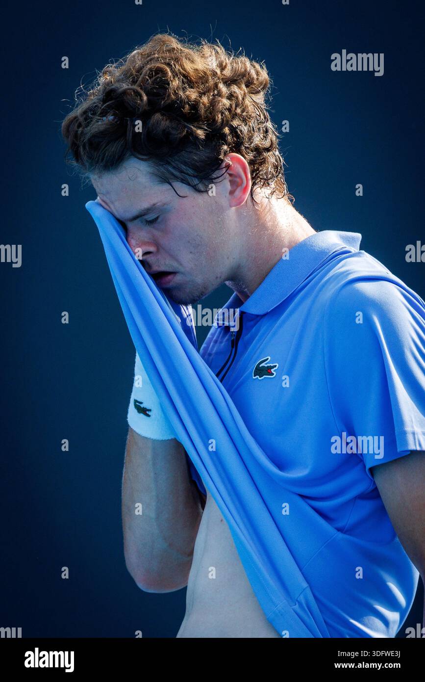 Belgium’s Alexander Blockx during a second round qualifying match ...