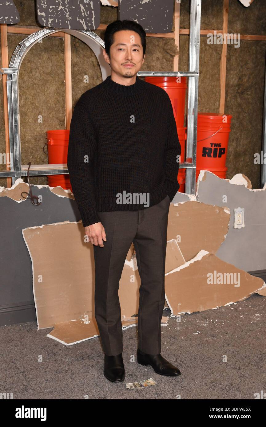 NEW YORK, NY - JANUARY 13: Steven Yeun at the Netflix World premiere of ...