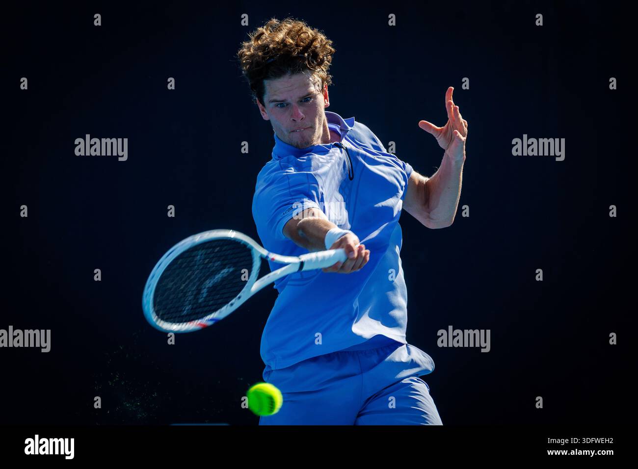 Belgium’s Alexander Blockx during a second round qualifying match ...