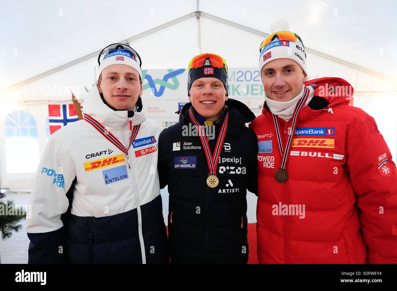 Steinkjer, Norway 20260114. Lars Heggen wins ahead of Ansgar Evensen ...