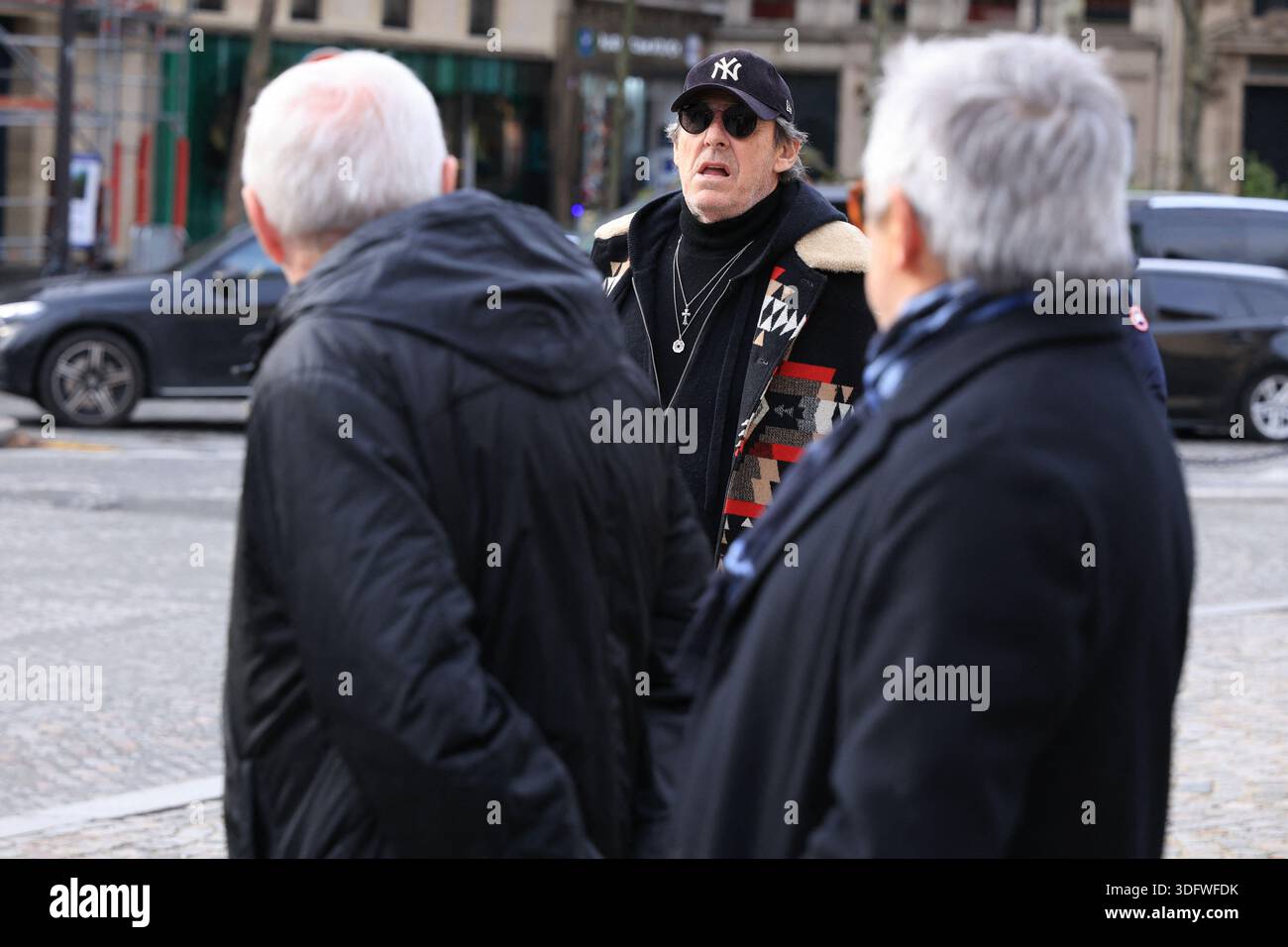 Jean-Luc Reichmann arriving to the funeral ceremony for Rolland Courbis ...
