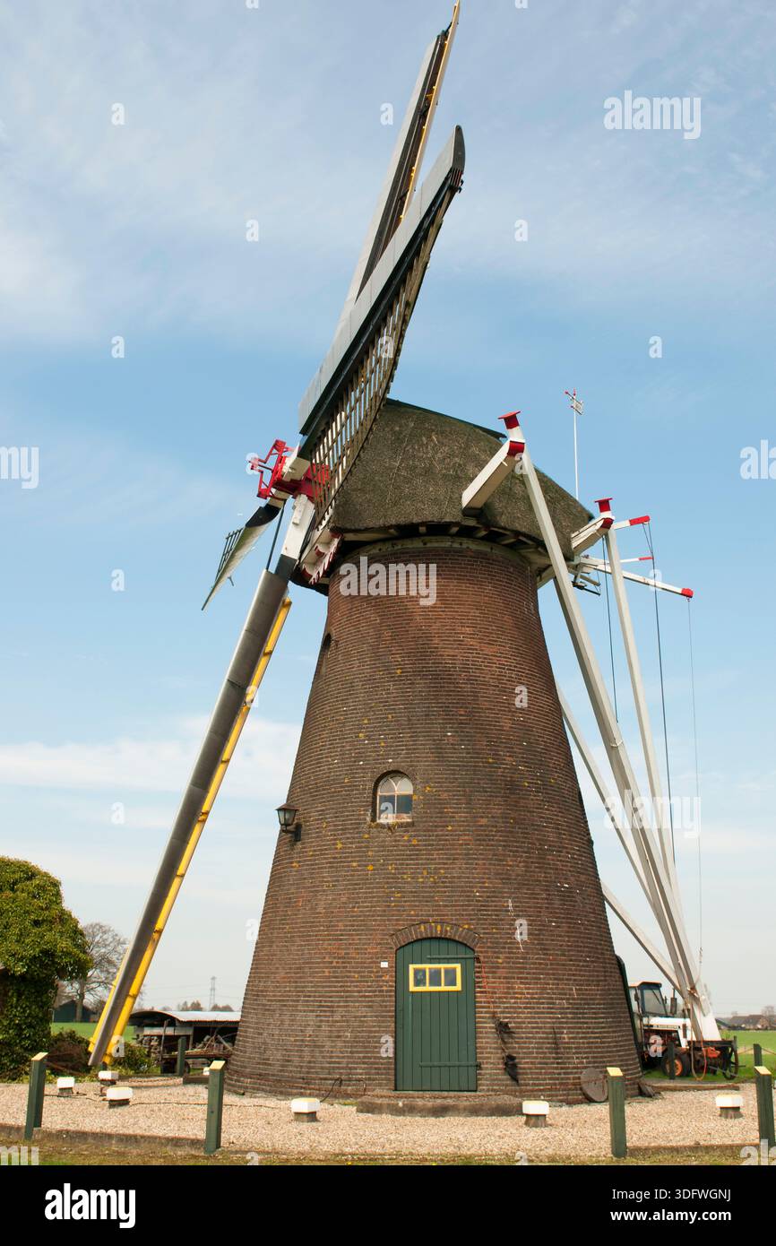 Bernadette Mill, a historic round stone ground-sailer in Nieuw-Wehl ...