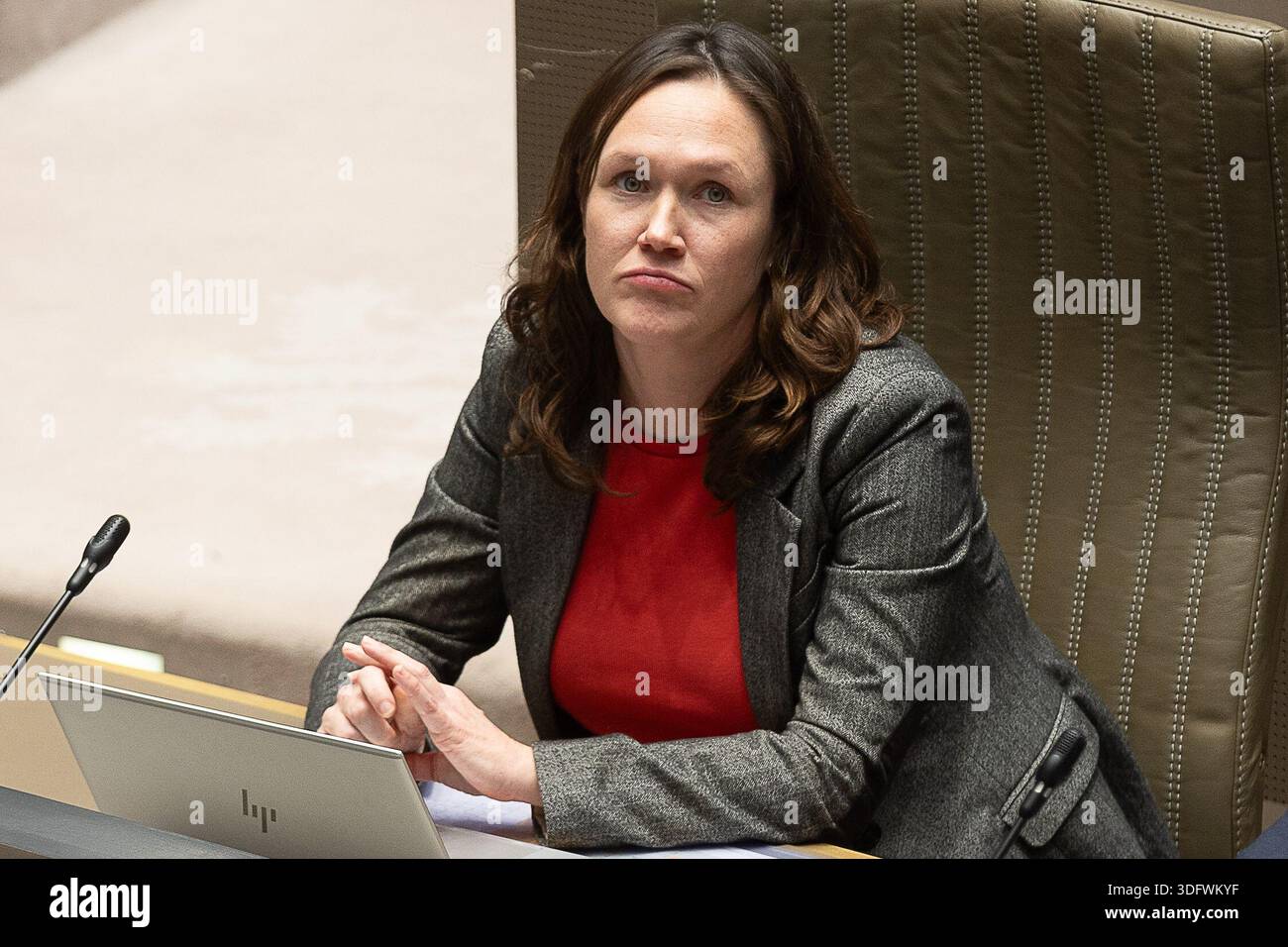 Vooruit's Hannelore Goeman pictured during a plenary session of the ...