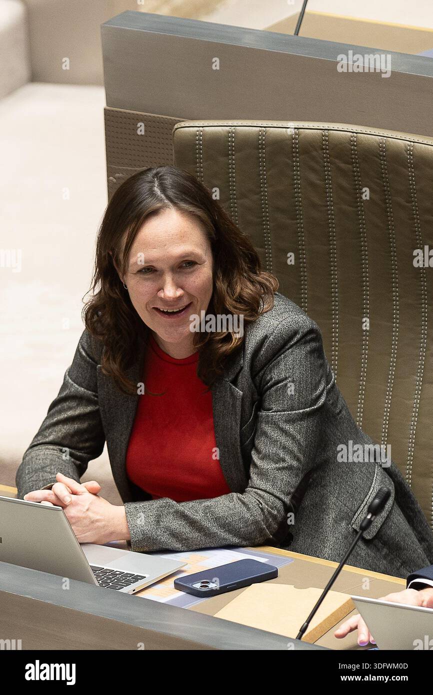 Vooruit's Hannelore Goeman pictured during a plenary session of the ...
