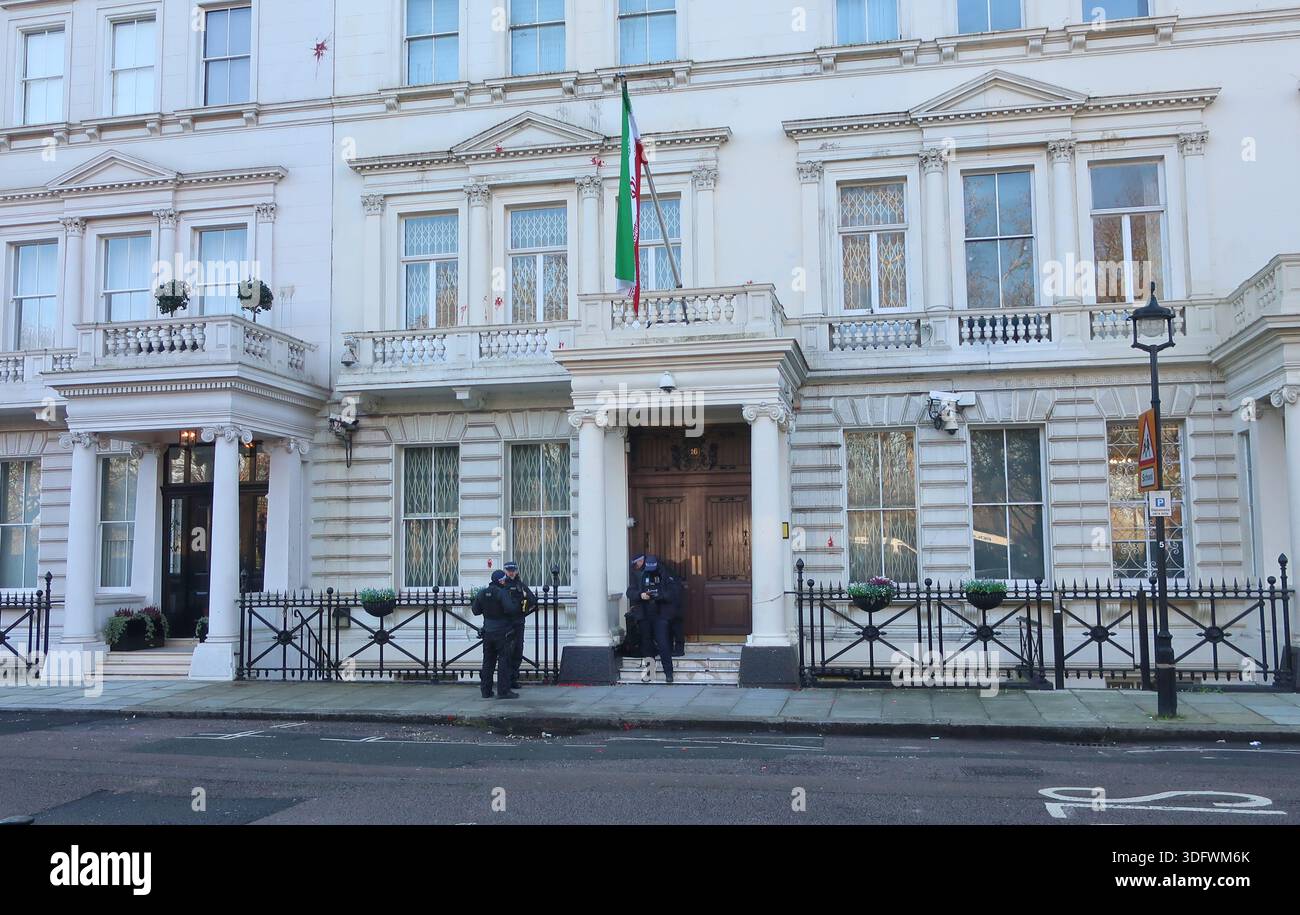 London.UK.14th January 2026. MET Police step up protection for Iranian ...