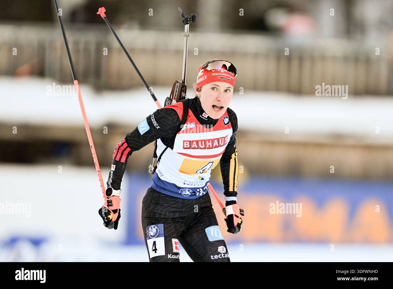 14 January 2026, Bavaria, Ruhpolding: Biathlon: World Cup, relay 4 x 6 ...