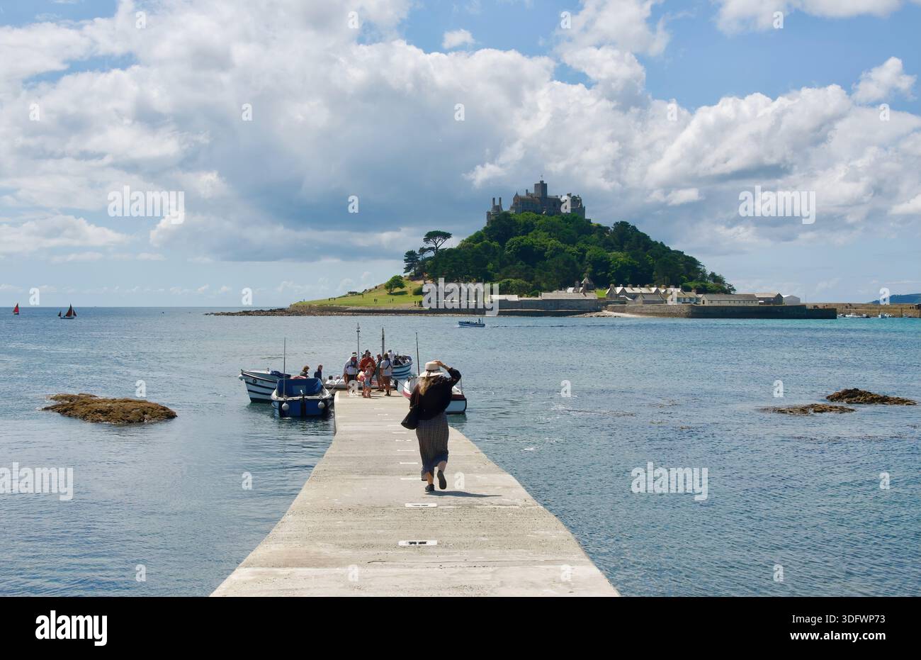 Jetty and ferry boat service to popular tourist attraction St Michael's ...