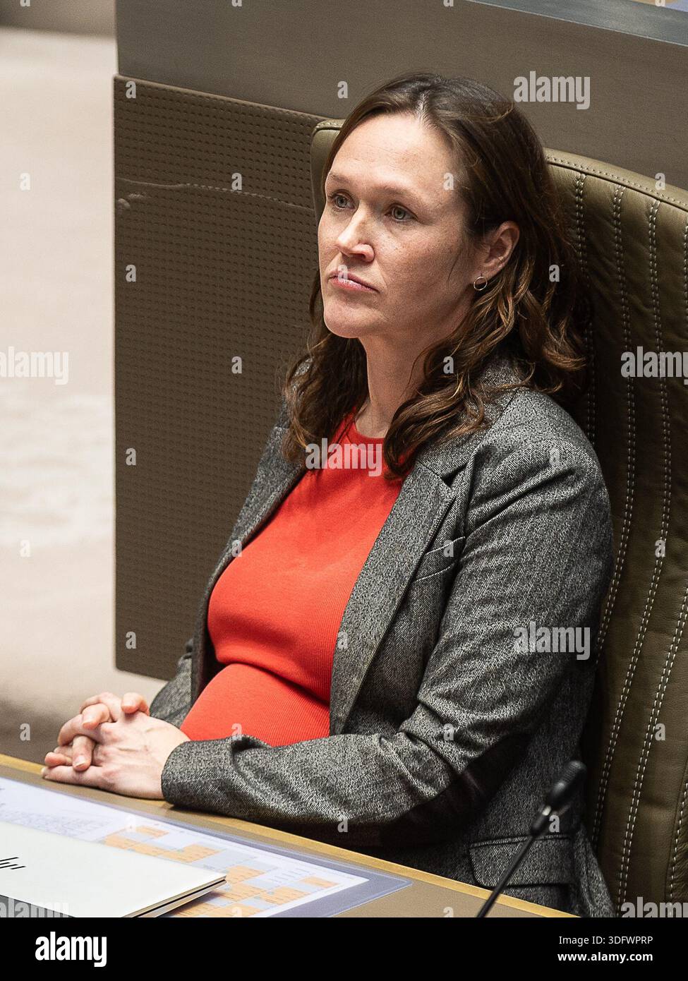 Vooruit's Hannelore Goeman pictured during a plenary session of the ...