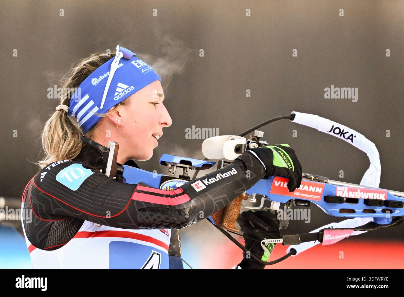14 January 2026, Bavaria, Ruhpolding: Biathlon: World Cup, relay 4 x 6 ...