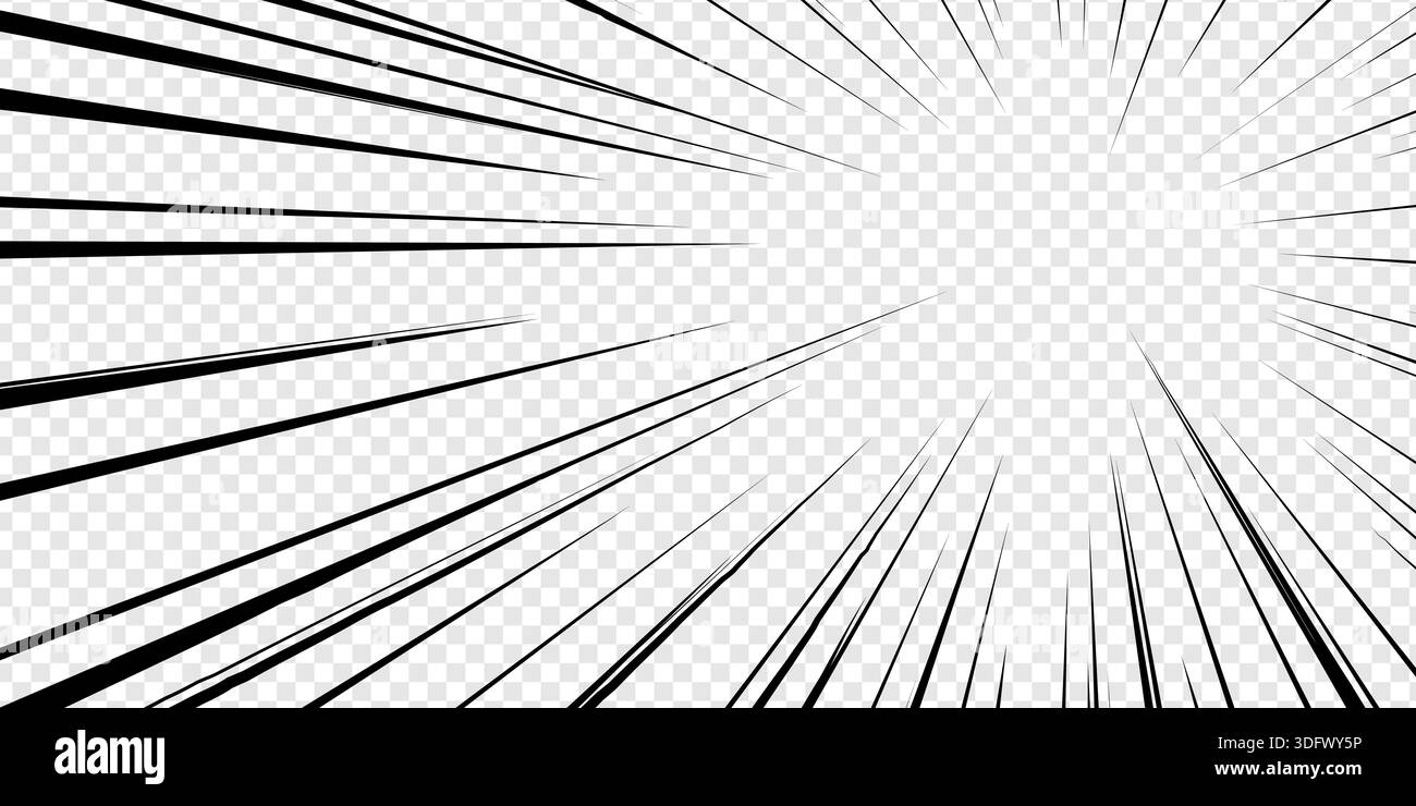 Action comic speed lines with a radial burst effect for manga ...