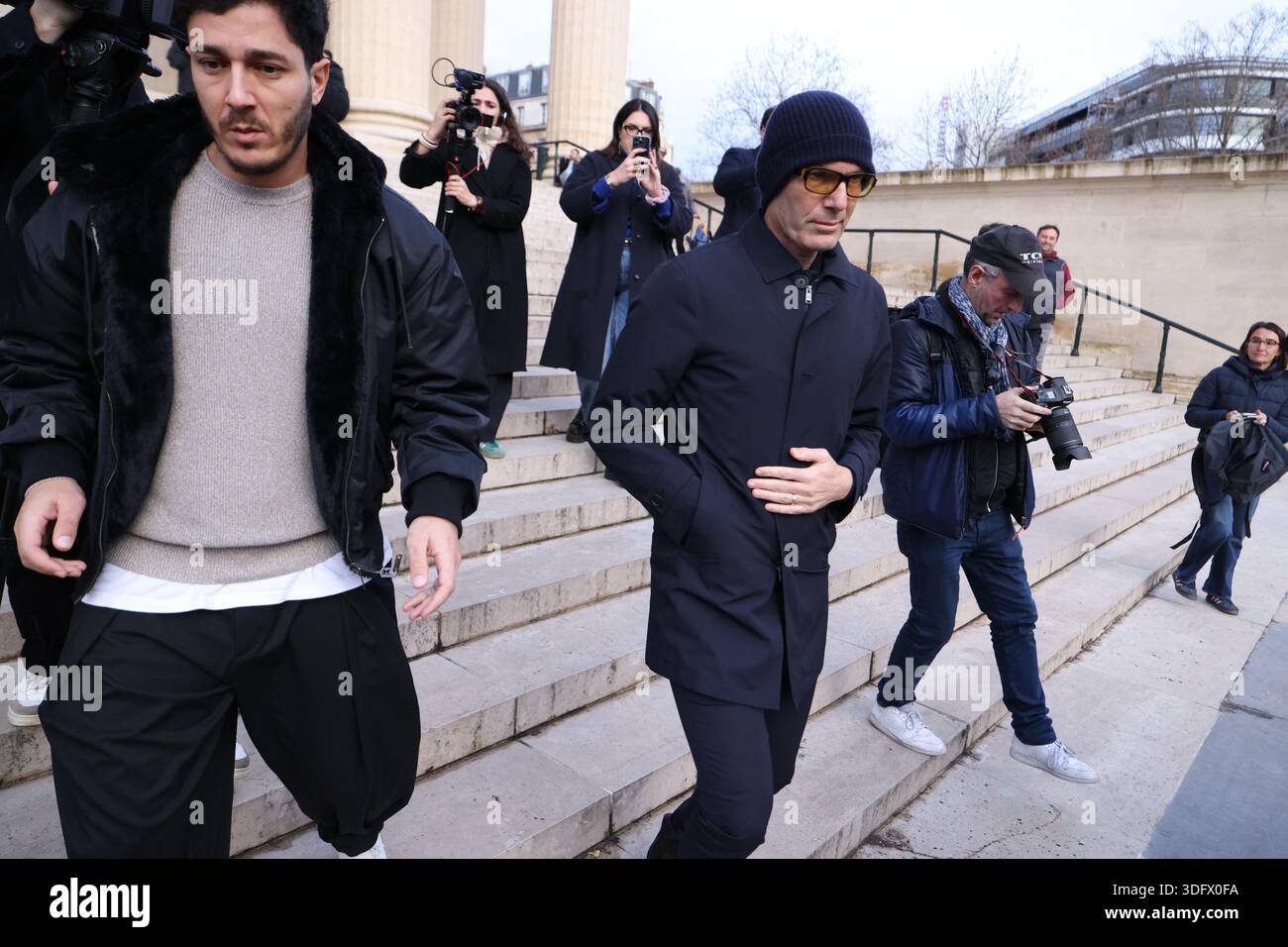 Zinedine Zidane after the funeral ceremony for Rolland Courbis at ...