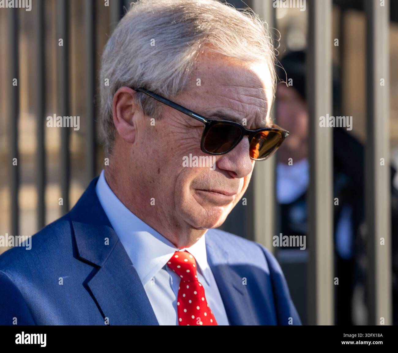 London UK 14 Jan 2026 Nigel Farage MP, Leader of Reform UK, leaves the ...