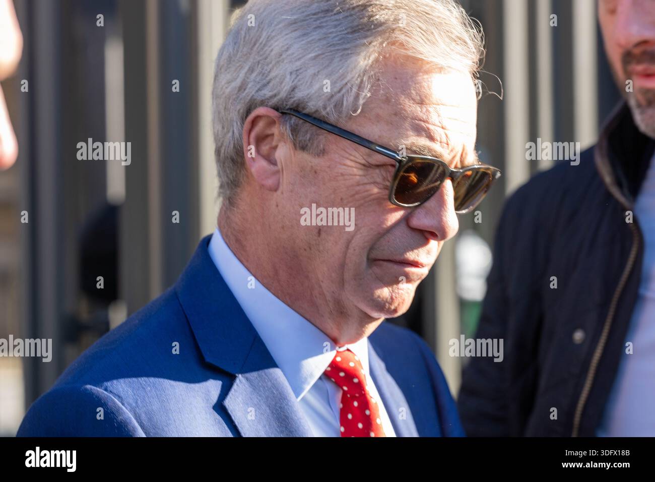 London UK 14 Jan 2026 Nigel Farage MP, Leader of Reform UK, leaves the ...