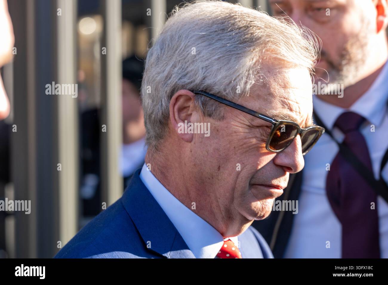 London UK 14 Jan 2026 Nigel Farage MP, Leader of Reform UK, leaves the ...