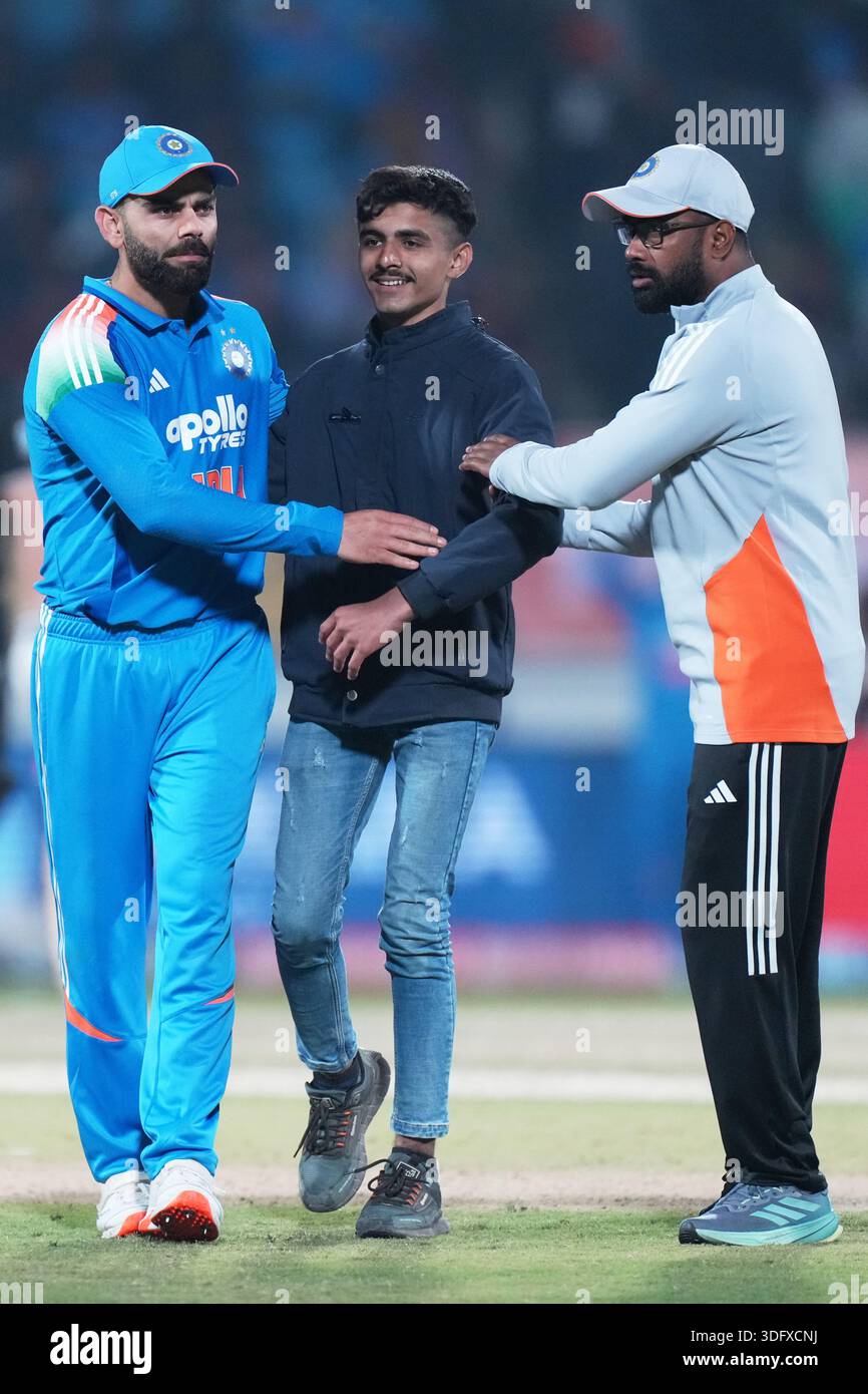 An Indian fan hugs India's Virat Kohli during the second One Day ...