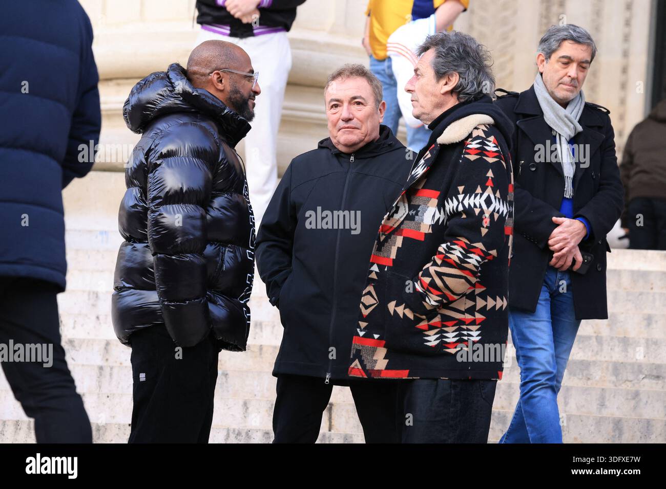 Paris, France. 14th Jan, 2026. Stomy Bugsy, Fabien Onteniente and Jean ...