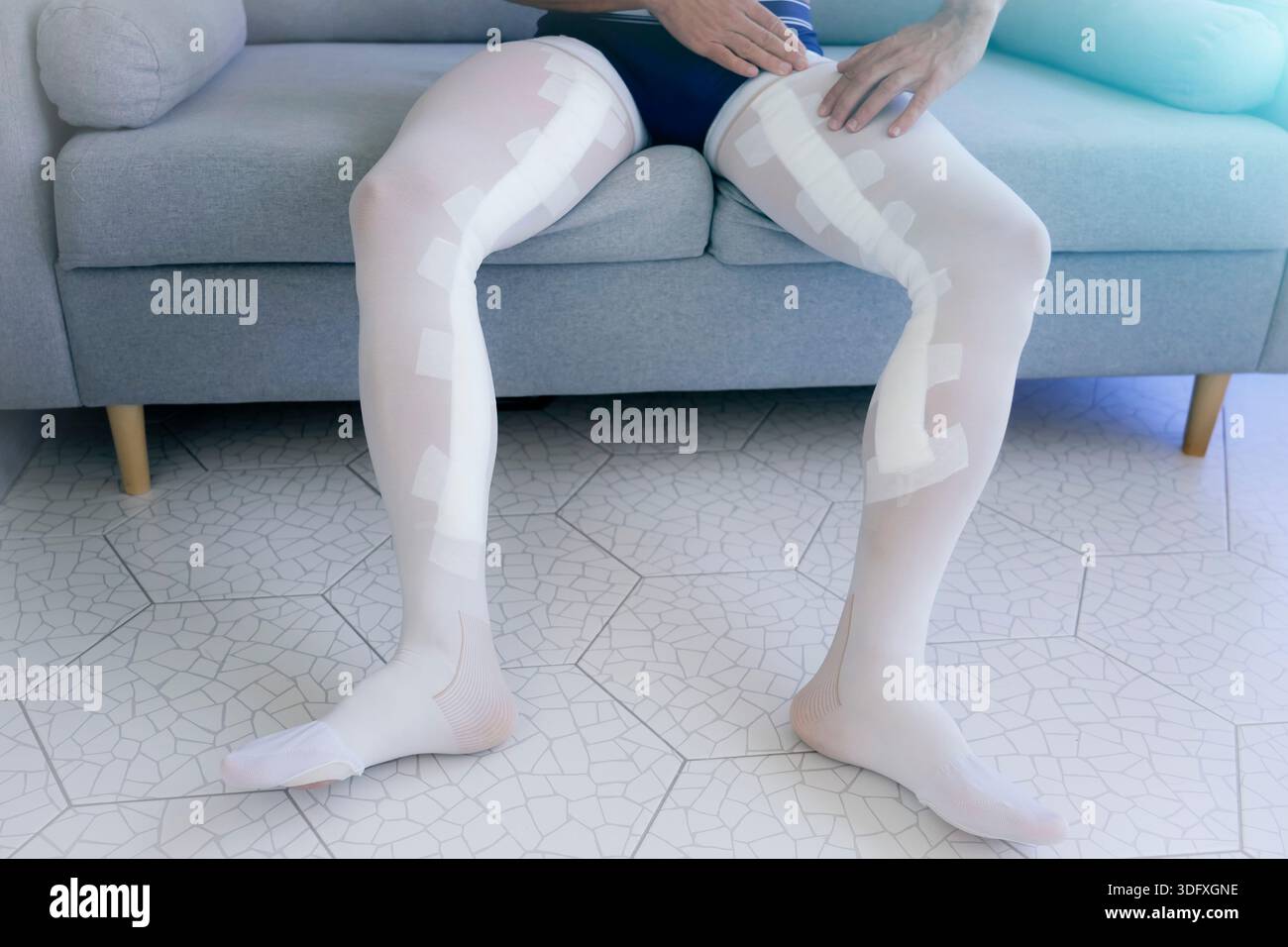 Woman wearing compression tights hi-res stock photography and images ...