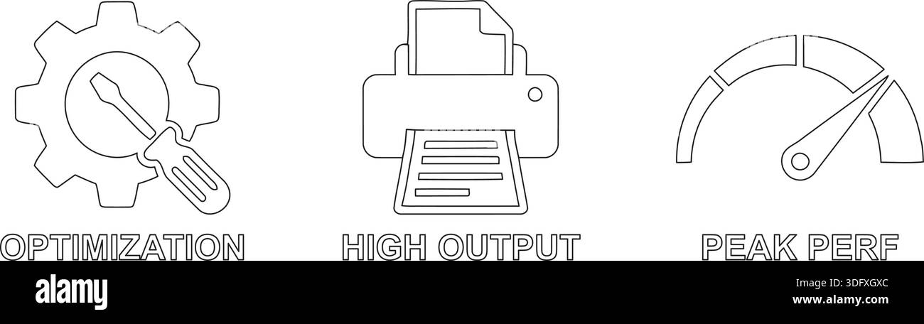Conceptual display output concept Stock Vector Images - Alamy