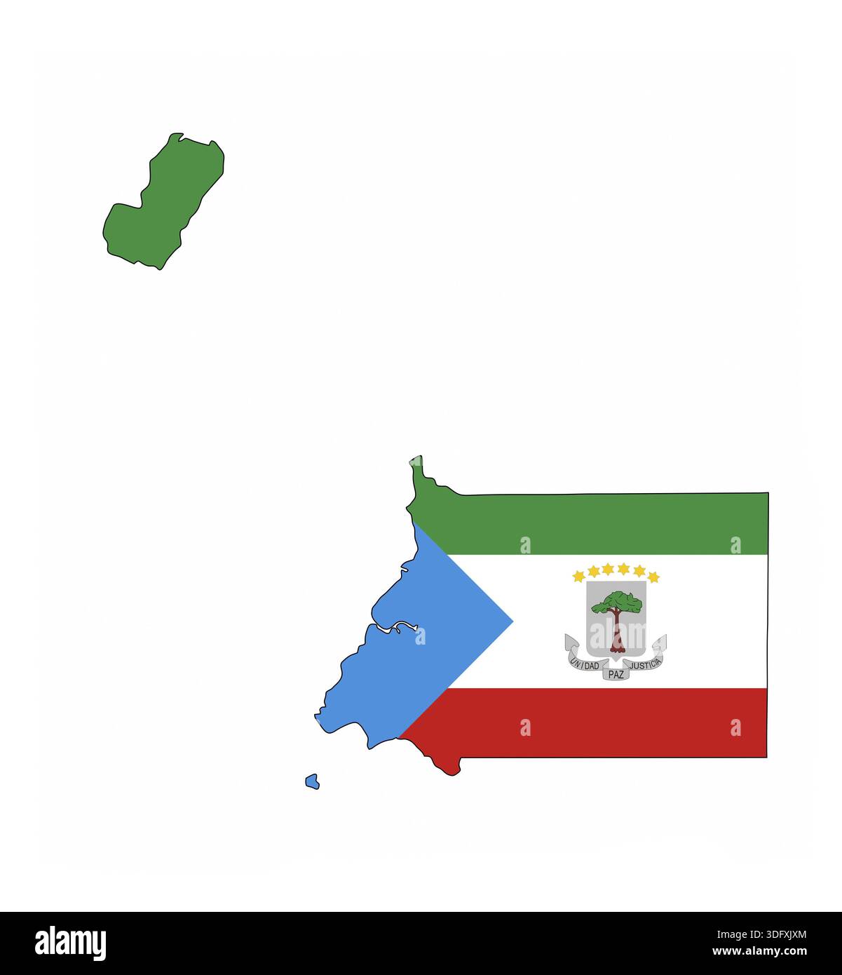 Equatorial guinea country flag map shape national symbol Stock Photo ...
