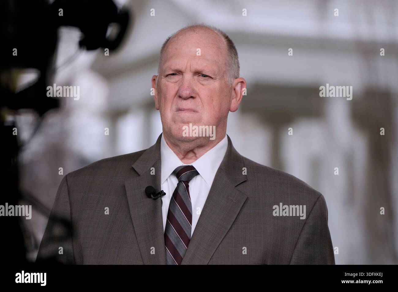White House border czar Tom Homan listens to reporters during an ...